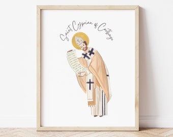 St. Cyprian of Carthage, Catholic Fine Art Print - Etsy
