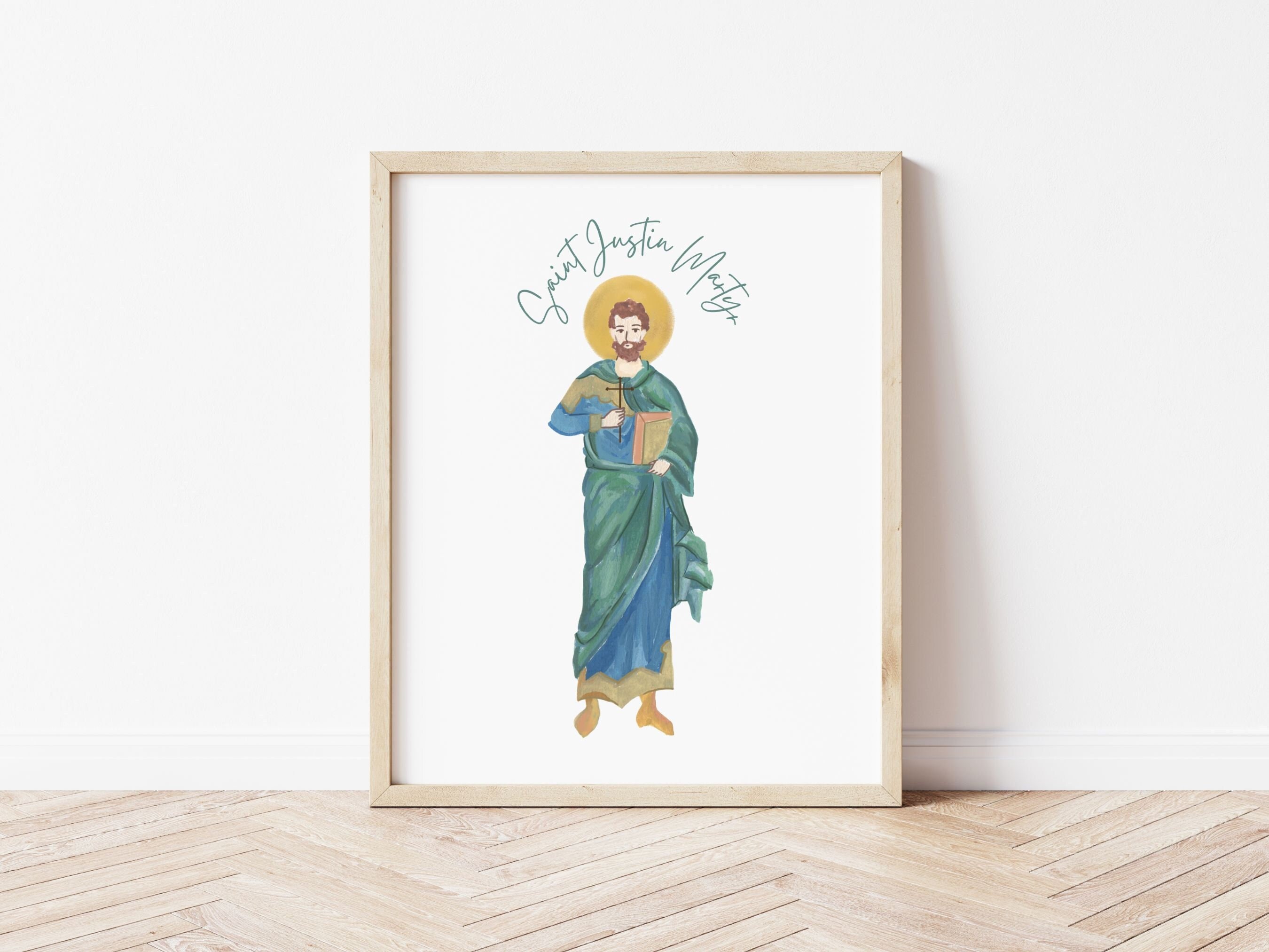 Saint Justin Märtyrer Druck Katholische Wandkunst DIGITAL DOWNLOAD ...