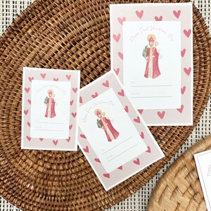 Saint Valentines Day Cards Printable Digital Download Catholic ...