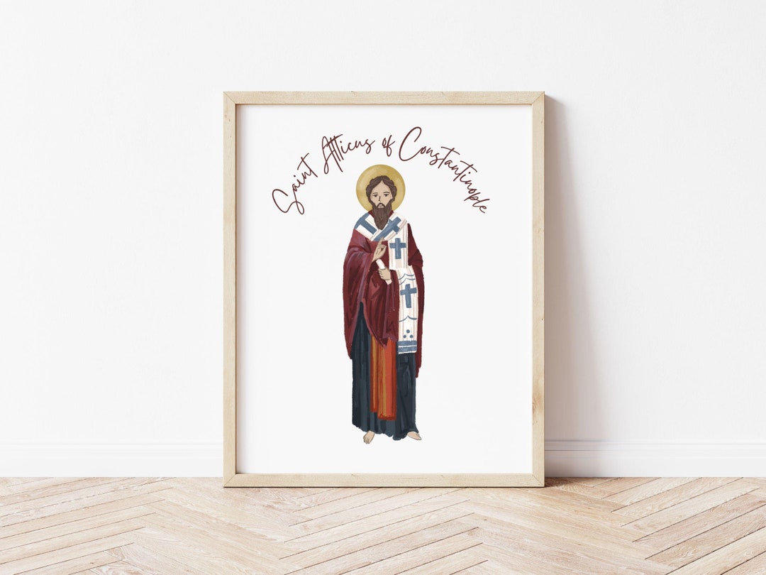 Saint Atticus of Constantinople Print Catholic Art Wall Poster - Etsy