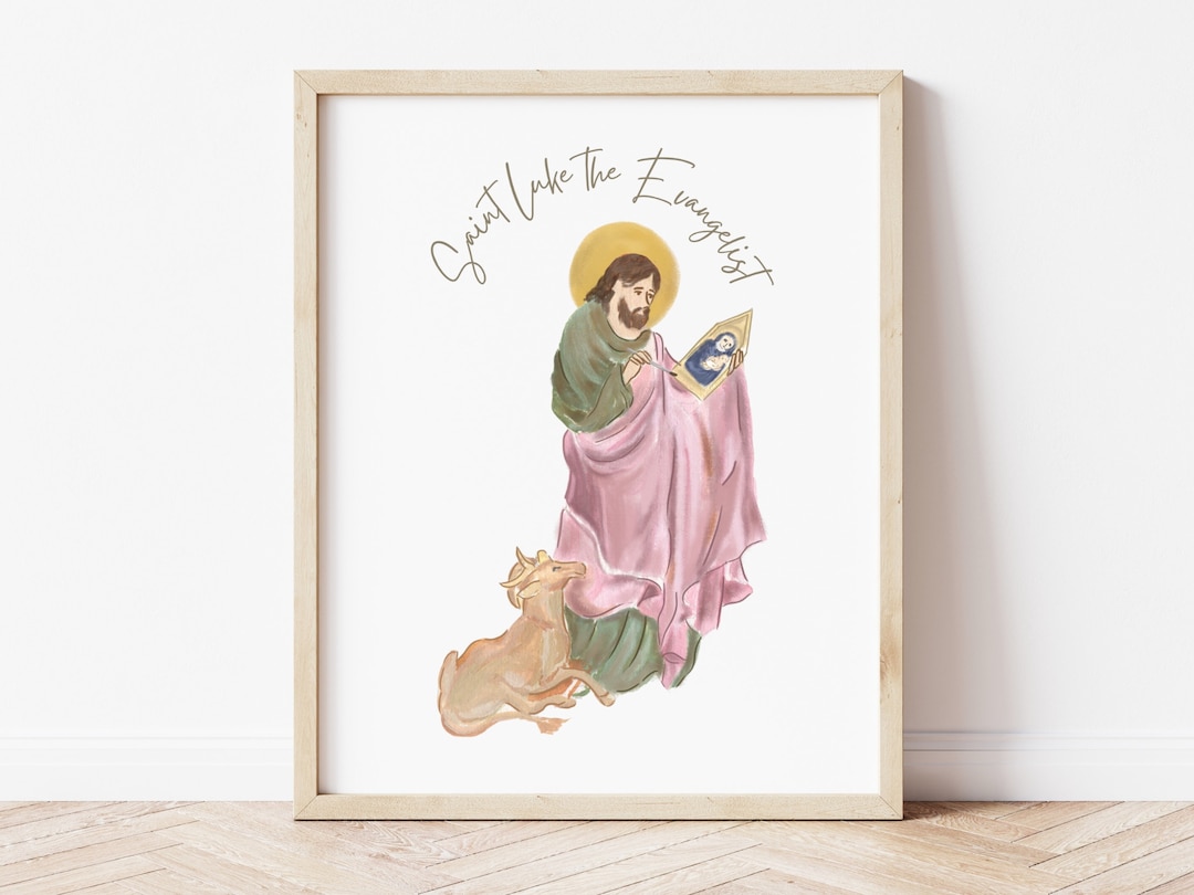 Saint Luke the Evangelist Print Wall Art Catholic Christian - Etsy