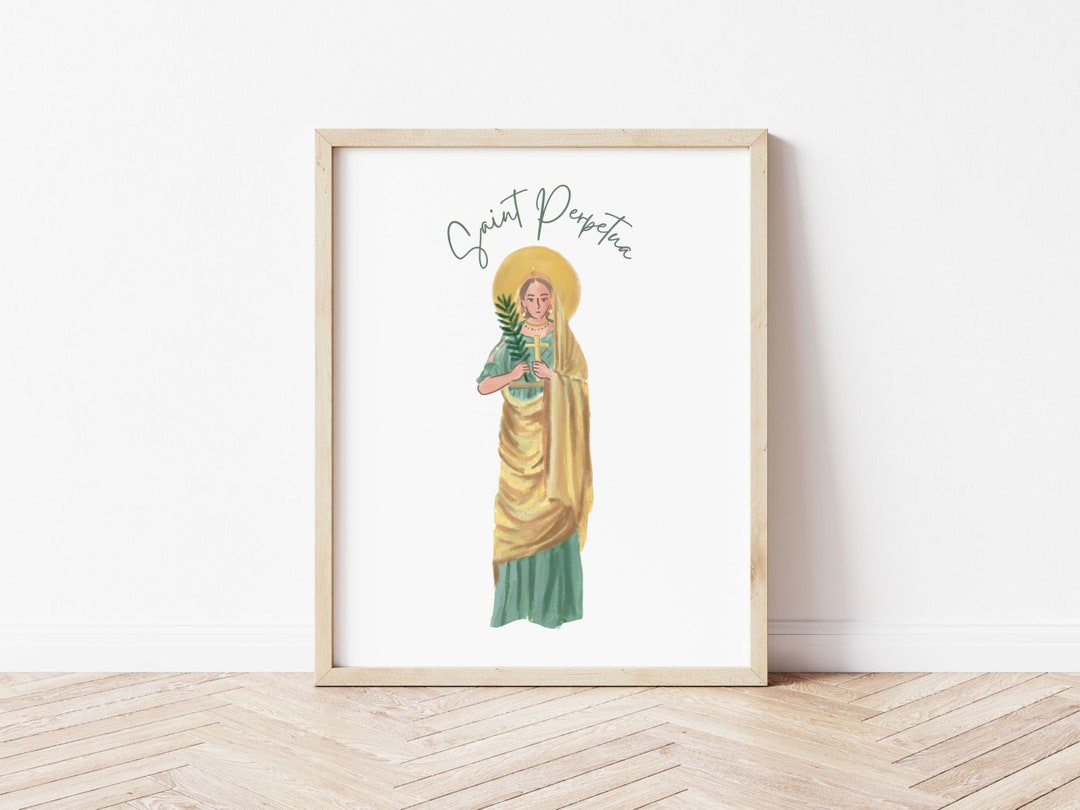 Saint Perpetua Print Catholic Wall Art DIGITAL DOWNLOAD - Etsy