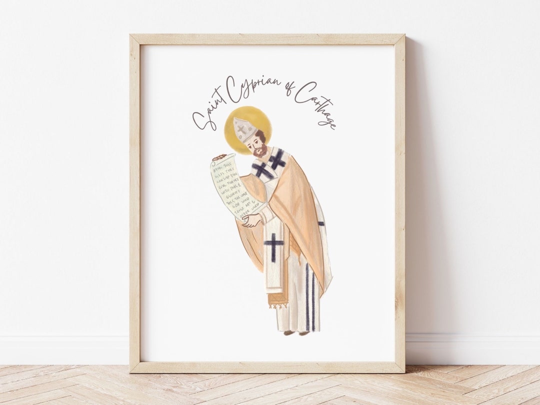 Saint Cyprian of Carthage Print Wall Art Catholic - Etsy