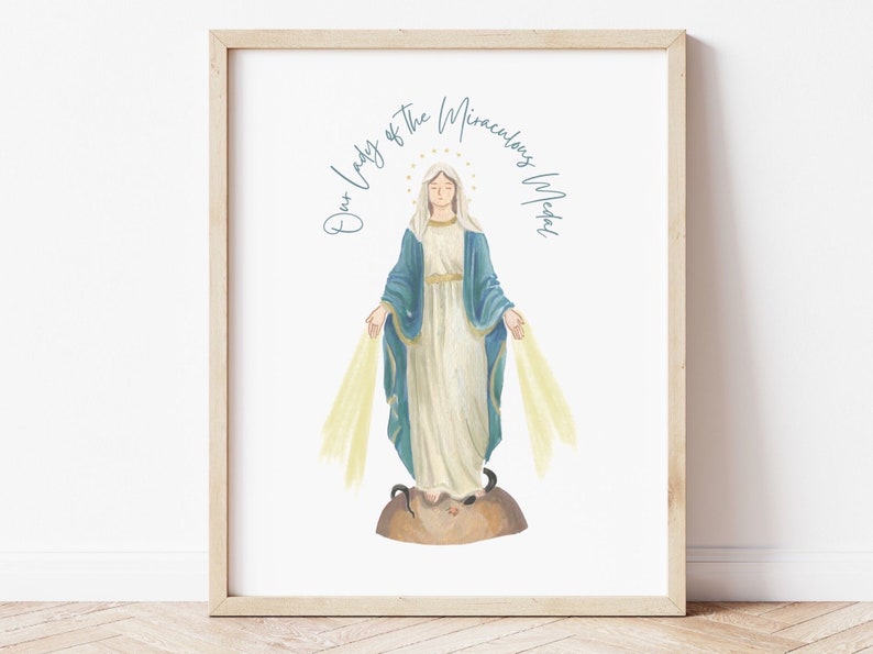 Our Lady of the Miraculous Medal Print Wall Art - Etsy