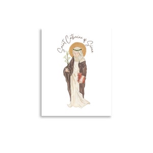 Saint Catherine of Siena Print Wall Art Catholic - Etsy