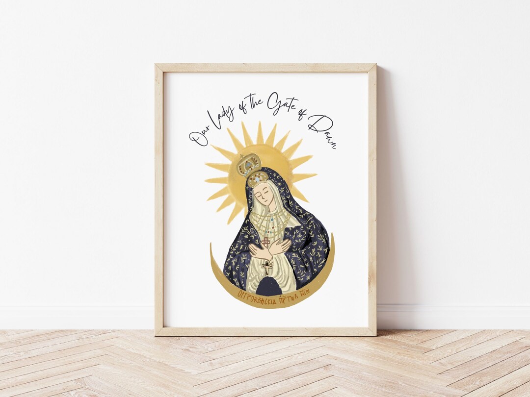 Mary of the Gate of Dawn Art Print Catholic Christian Wall Art - Etsy