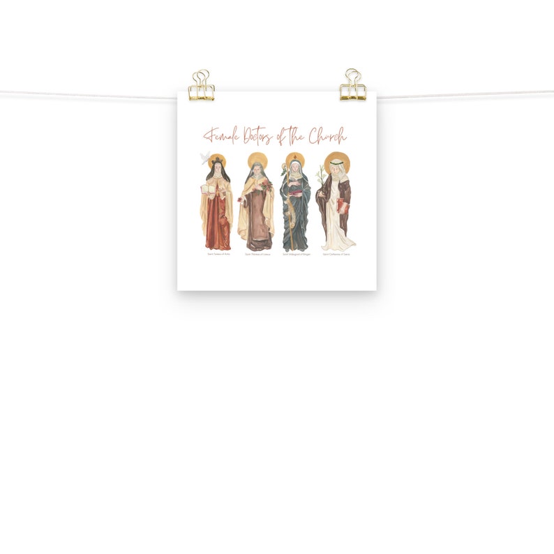 Female Doctors of the Church Print Poster Catholic Wall Art Decor - Etsy