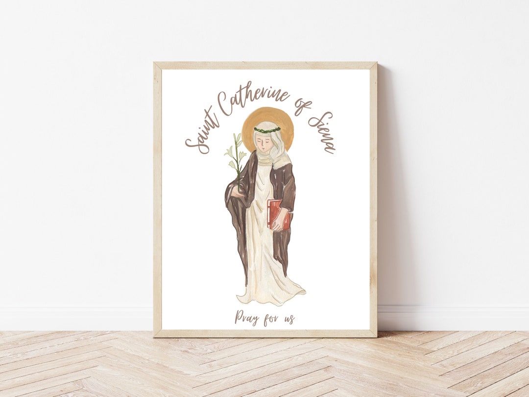Saint Catherine of Siena Wall Art Catholic - Etsy