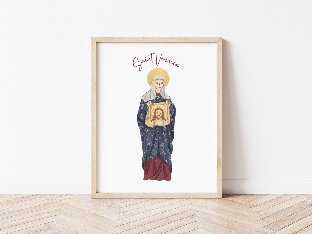 Saint Veronica Print Catholic Wall Art Decor DIGITAL DOWNLOAD - Etsy