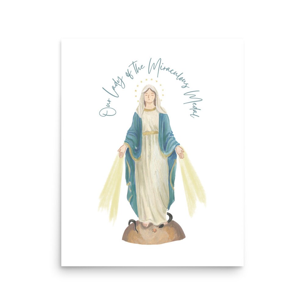 Our Lady of the Miraculous Medal Print Wall Art - Etsy