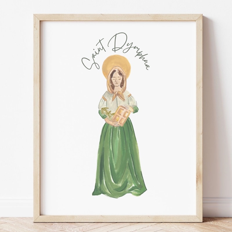 St Dymphna - Etsy