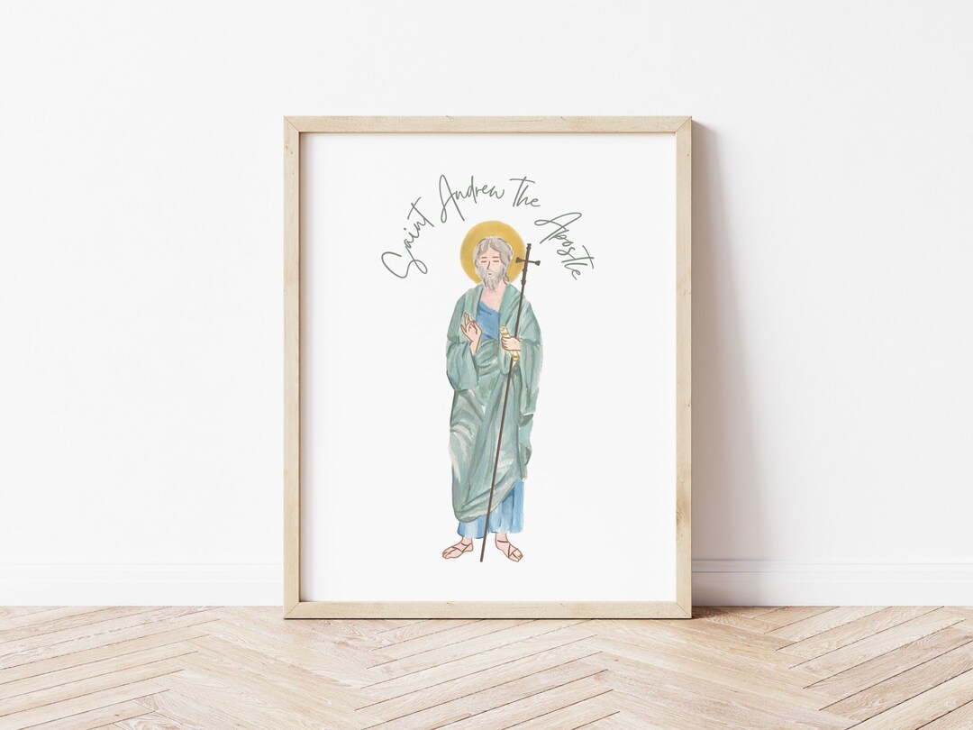 Saint Andrew the Apostle Print Catholic Wall Art Decor DIGITAL DOWNLOAD ...