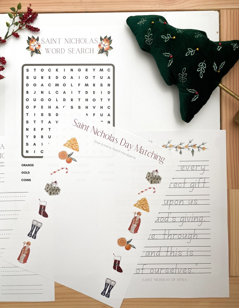 Saint Nicholas Day Activity Printable Download Catholic - Etsy