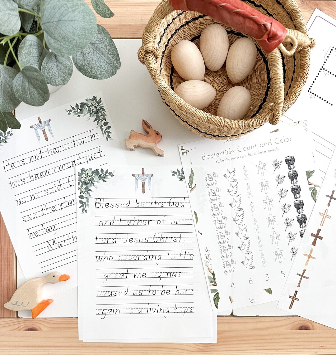 Kids Easter Activity Pack Eastertide Catholic Unit Study Printable ...