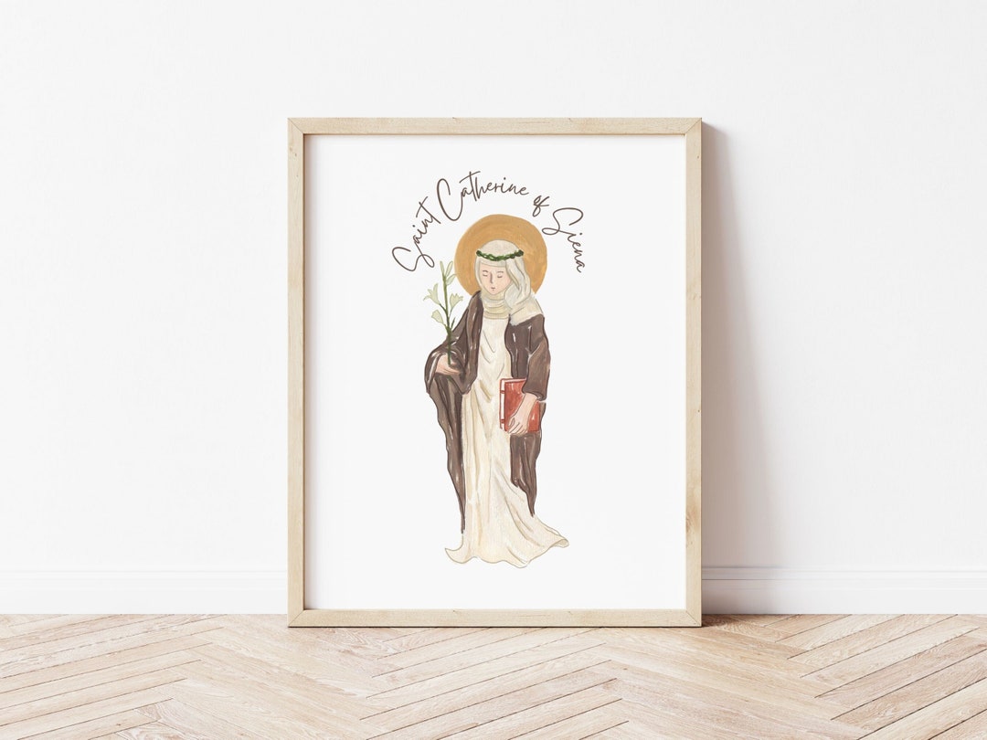 Saint Catherine of Siena Wall Art Catholic DIGITAL DOWNLOAD - Etsy
