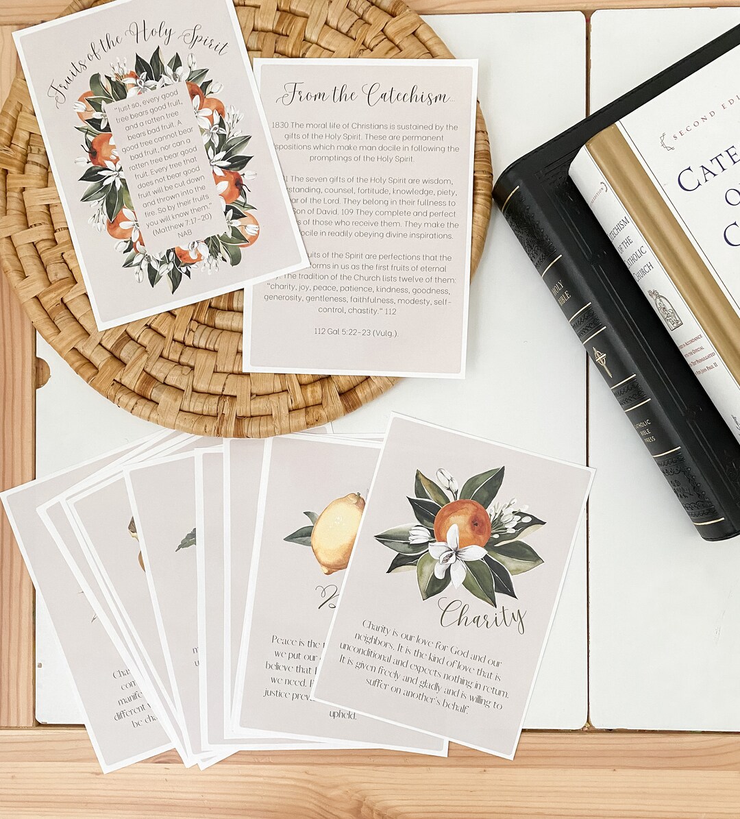 Fruits of the Spirit Cards Printable Catholic Christian - Etsy