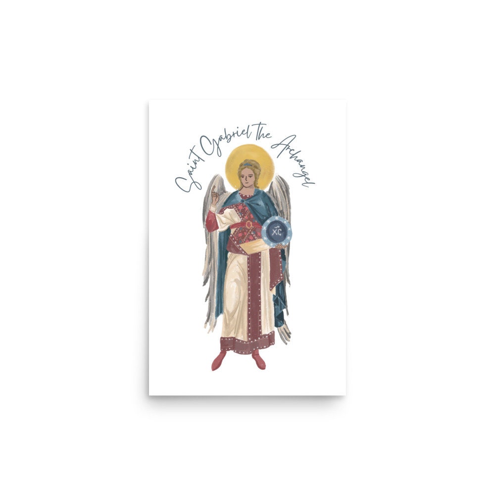 Saint Gabriel the Archangel Print Wall Art Catholic - Etsy