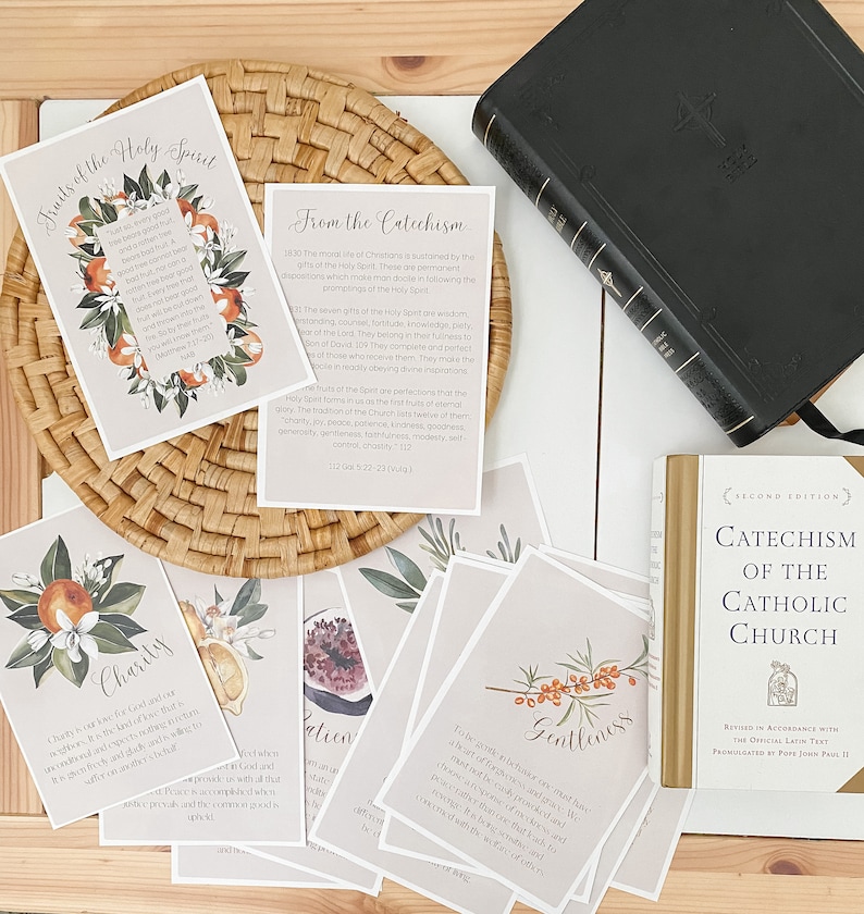 Fruits of the Spirit Cards Printable Catholic Christian - Etsy