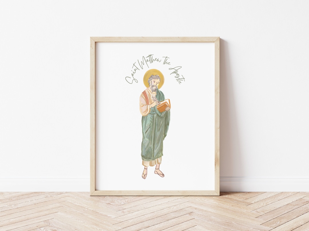 Saint Matthew the Apostle Print Catholic Wall Art Decor DIGITAL ...