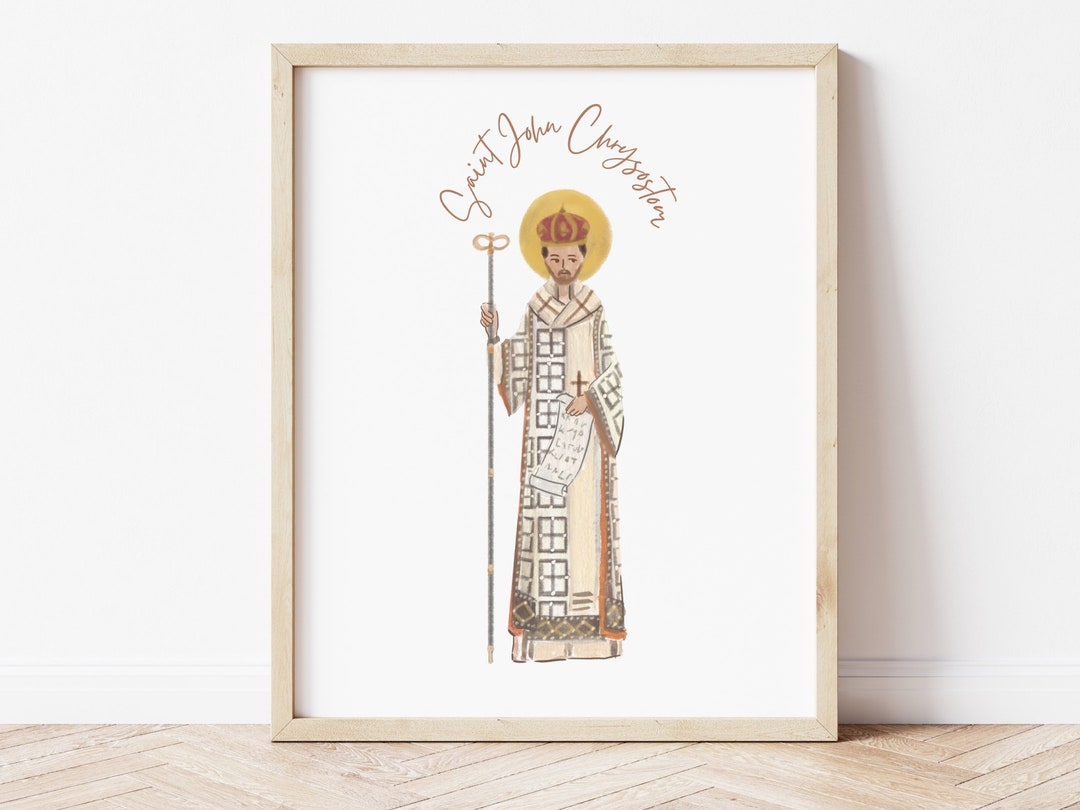 Saint John Chrysostom Print Wall Art Catholic - Etsy