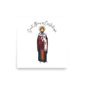 Saint Atticus of Constantinople Print Catholic Art Wall Poster - Etsy
