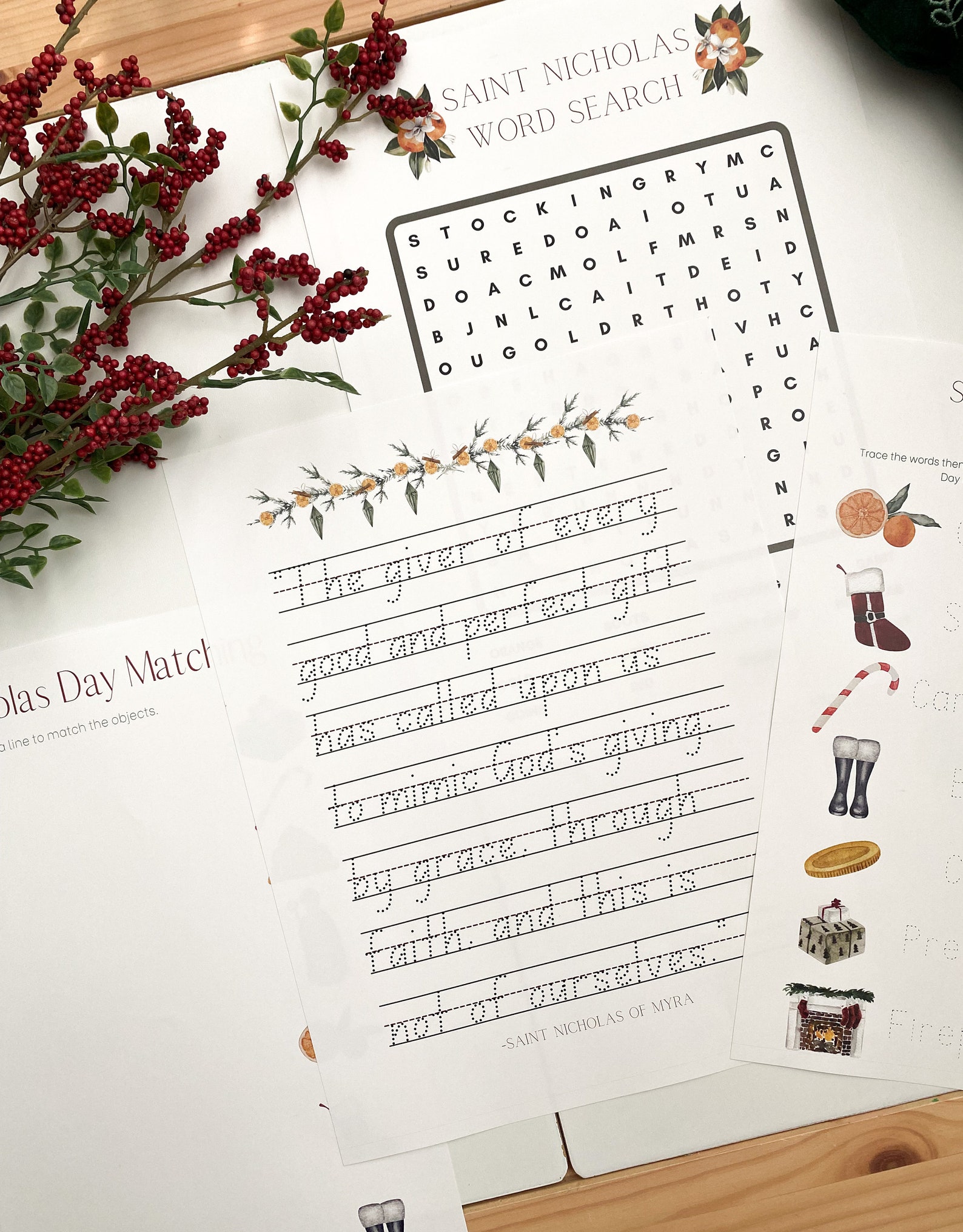 Saint Nicholas Day Activity Printable Download Catholic - Etsy