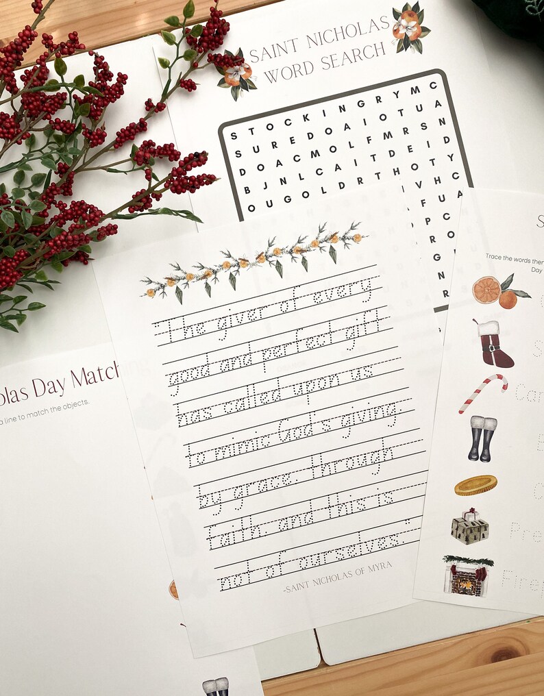 Saint Nicholas Day Activity Printable Download Catholic Orthodox ...