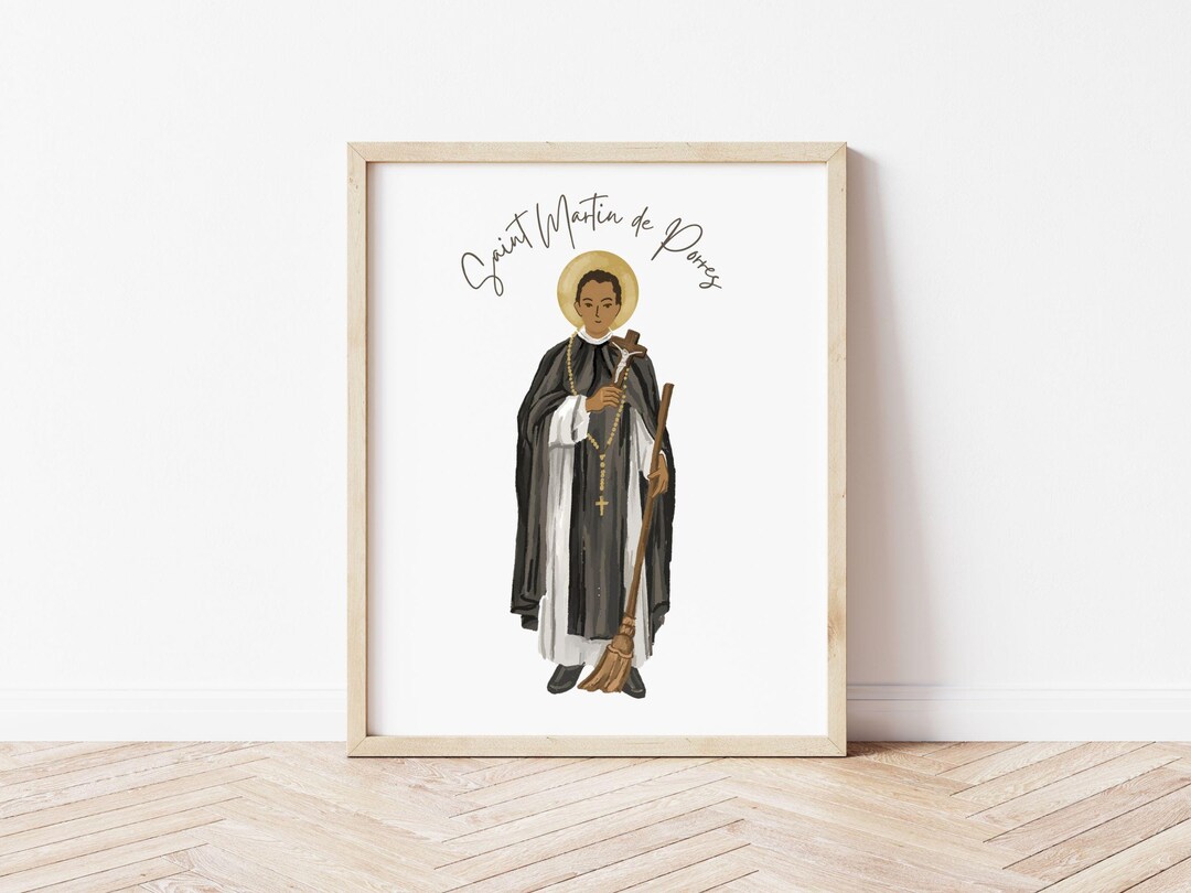 Saint Martin De Porres Print Catholic Art Wall Art - Etsy