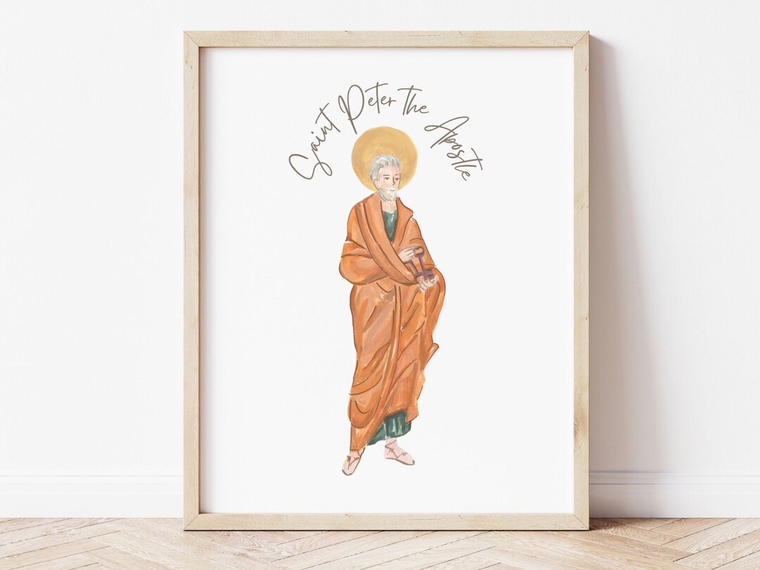 Saint Peter the Apostle Print Wall Art Catholic - Etsy
