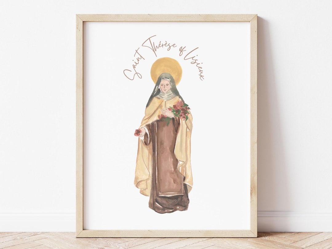 Saint Therese of Lisieux Print Wall Art Catholic - Etsy