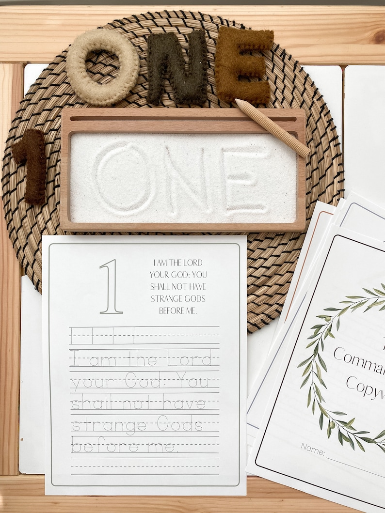 Ten Commandments Copywork Printable Catholic Copy Work - Etsy