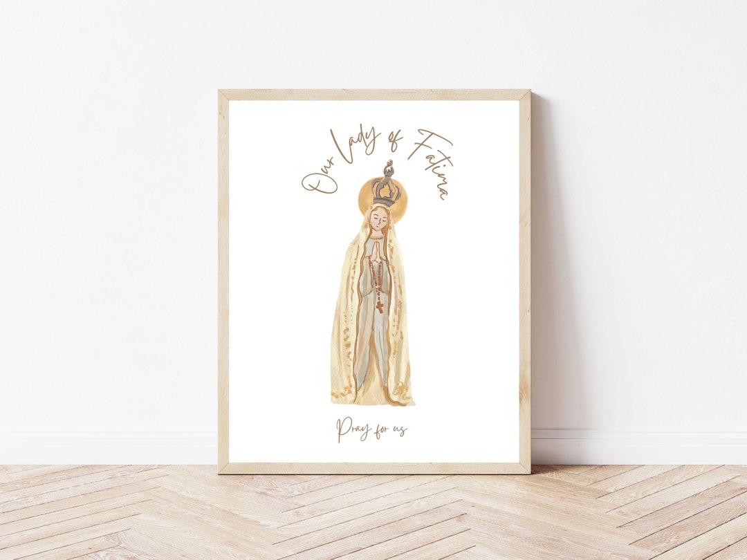 Our Lady of Fatima Print Catholic Wall Art Mary - Etsy