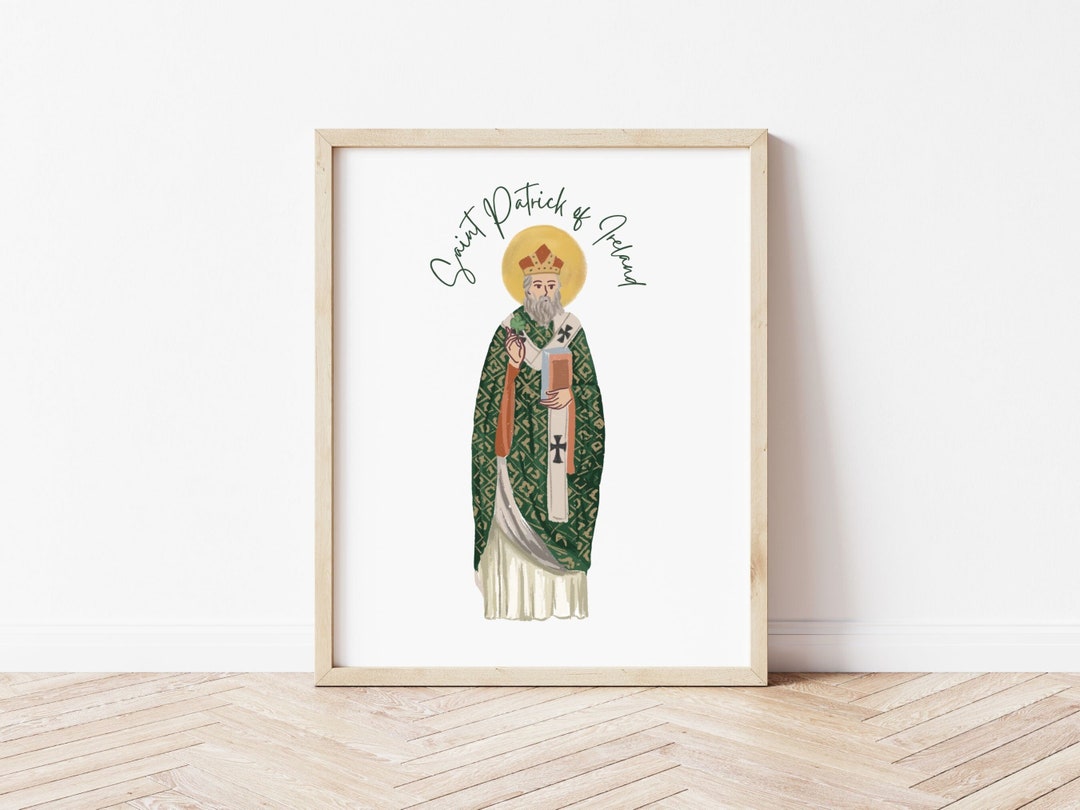 Saint Patrick of Ireland Print Catholic Wall Art DIGITAL DOWNLOAD - Etsy