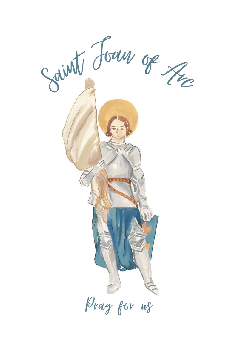 Saint Joan of Arc Wall Art Catholic - Etsy