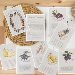 Fruits of the Spirit Cards Printable Catholic Christian - Etsy