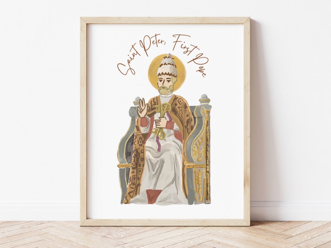 Saint Peter First Pope Print Catholic Christian Art - Etsy
