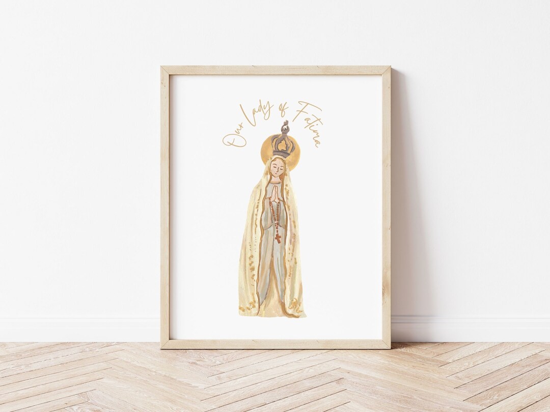 Our Lady of Fatima Print Catholic Wall Art - Etsy