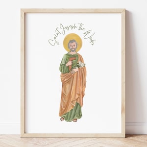 Saint Jospeh the Worker Print Wall Art Catholic - Etsy