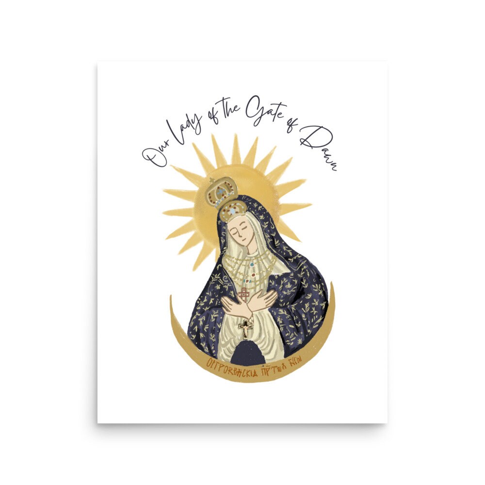 Mary of the Gate of Dawn Art Print Catholic Christian Wall Art - Etsy