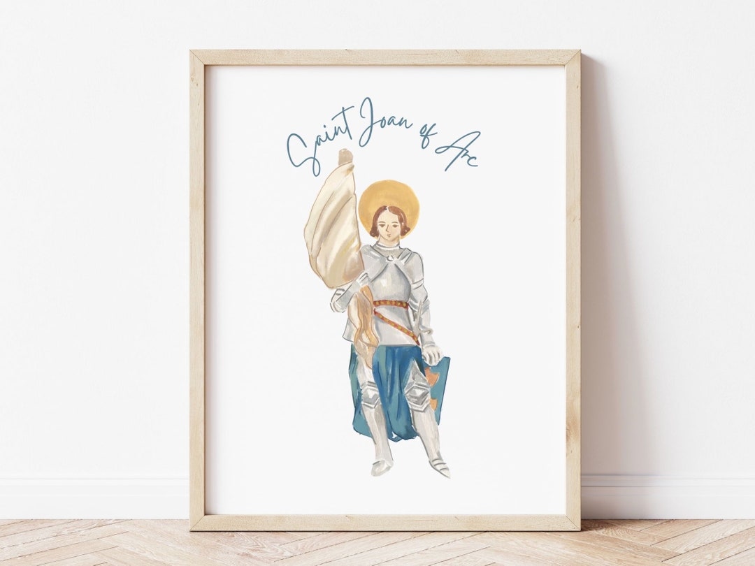 Saint Joan of Arc Print Wall Art Catholic - Etsy