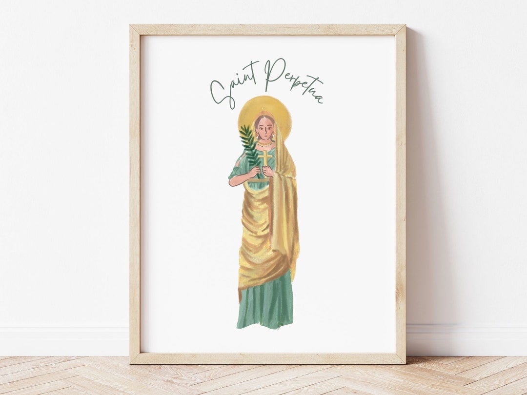 Saint Perpetua Print Wall Art Catholic - Etsy