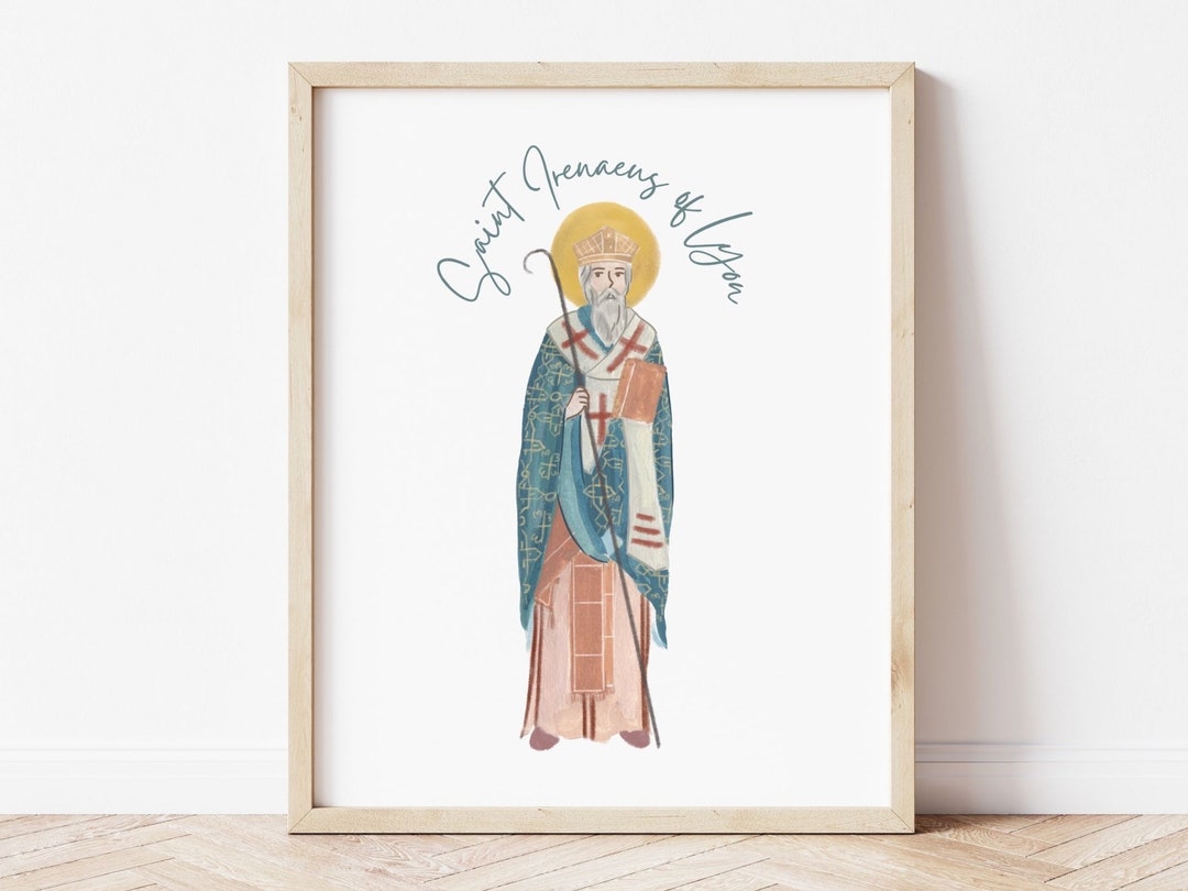 Saint Irenaeus of Lyon Print Wall Art Catholic - Etsy