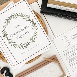 Ten Commandments Copywork Printable Catholic Copy Work - Etsy