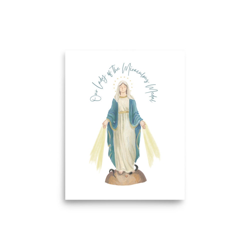 Our Lady of the Miraculous Medal Print Wall Art - Etsy