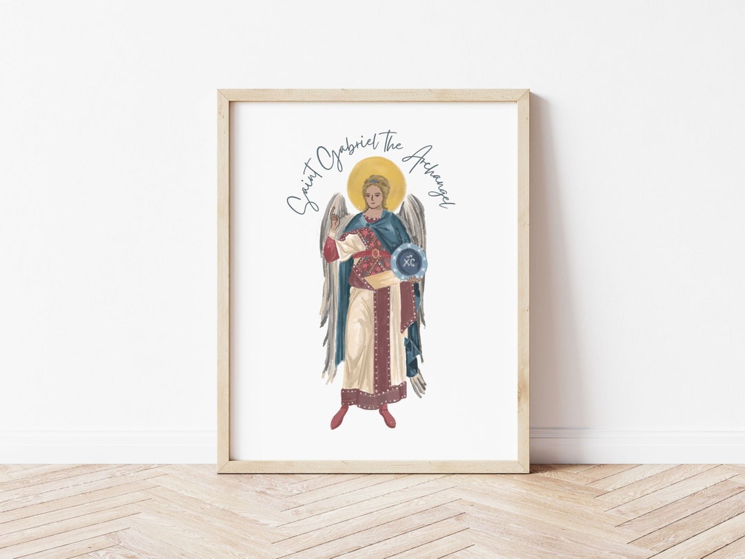Saint Gabriel the Archangel Print Wall Art Catholic - Etsy