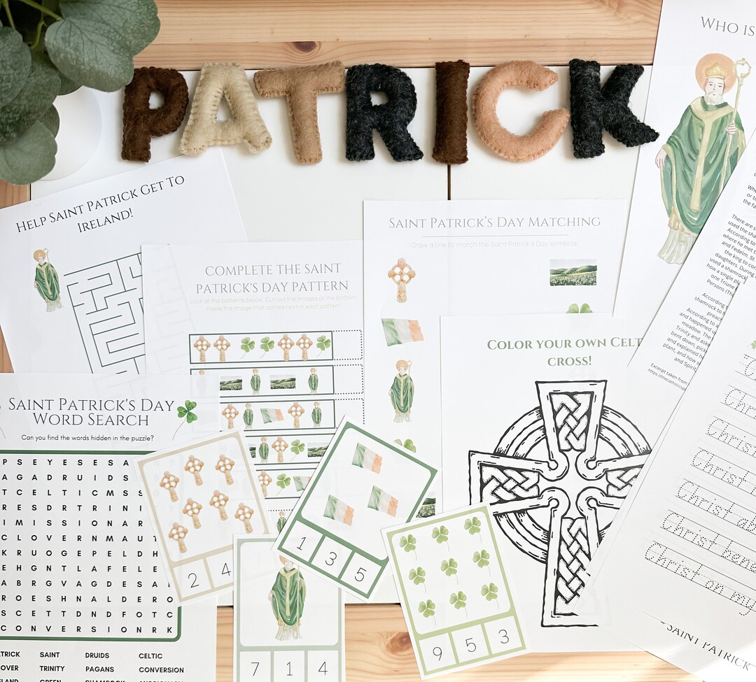 Saint Patrick’s Day Kids Activity Pack Catholic Printable Download - Etsy