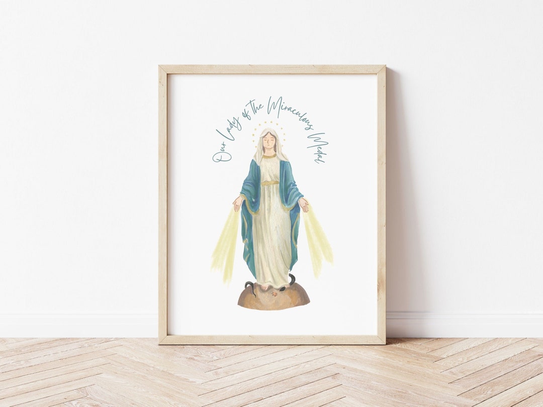 Our Lady of the Miraculous Medal Print Catholic Wall Art DIGITAL ...