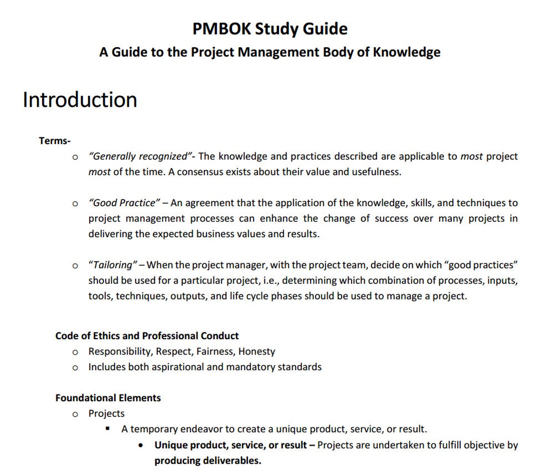 Bundle Project Management PMBOK 6th Ed. Study Guide and Supplemental ...