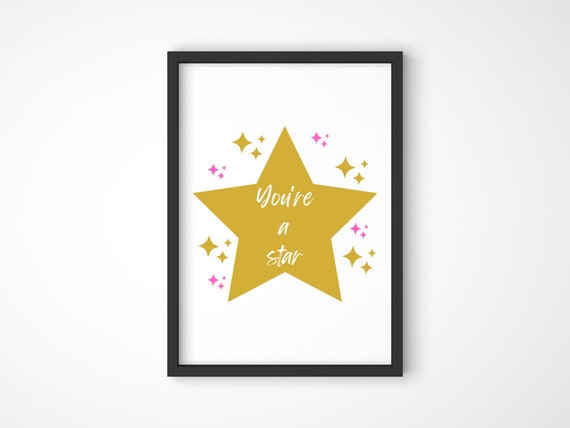 You're A Star Inspirational Poster / Motivational Kids and - Etsy