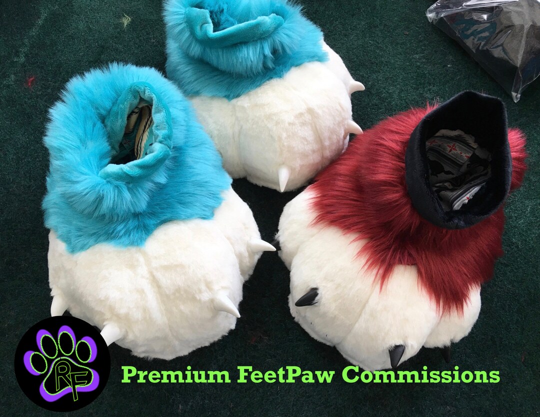 COMMISSION Premuim Fursuit Feetpaws, Oudoor Feetpaws for Fursuit - Etsy